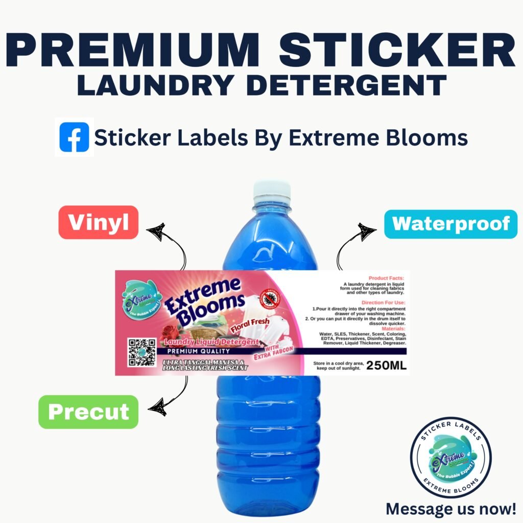PREMIUM STICKER LABEL LIQUID DETERGENT BY EXTREME BLOOMS – Extreme Blooms