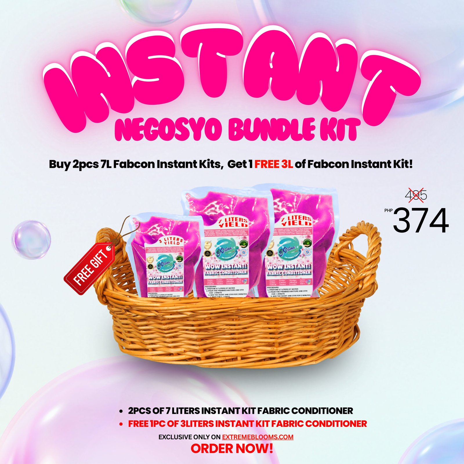 INSTANT NEGOSYO BUNDLE KIT FABRIC CONDITIONER (INSTANT KIT – 2PCS OF ...