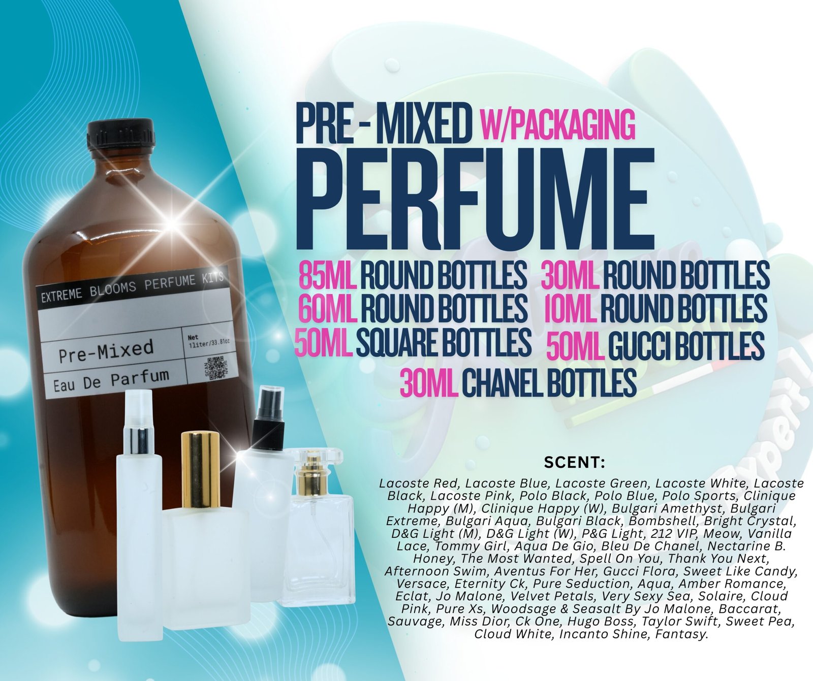 PRE-MIXED PERFUME W/ PACKAGING – Extreme Blooms